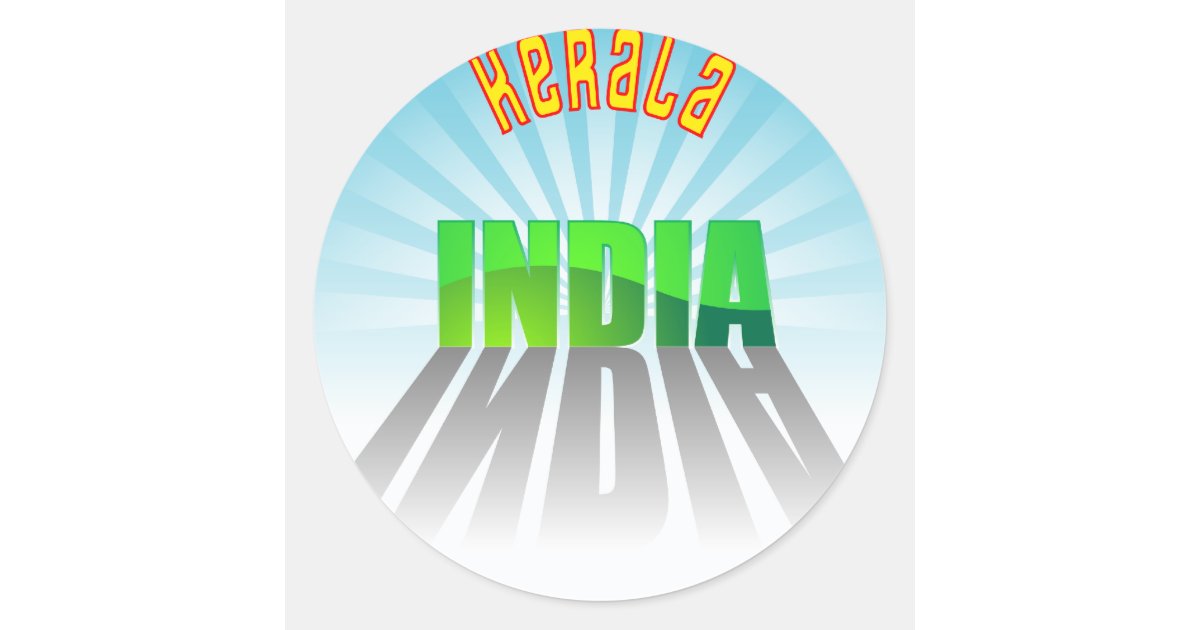 Kerala Classic Round Sticker | Zazzle