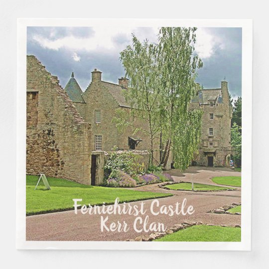 Kerr Clan's Scottish Ferniehirst Castle Photo Napkin | Zazzle.co.uk