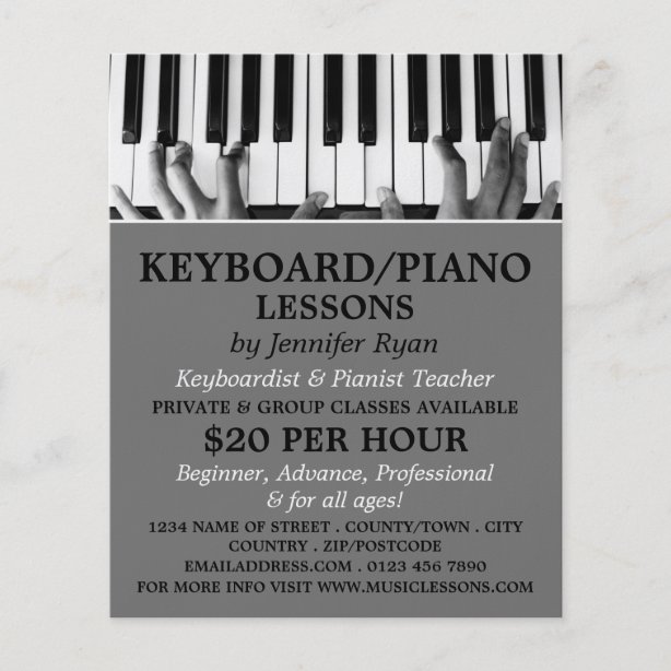 Piano Flyers | Zazzle.co.uk