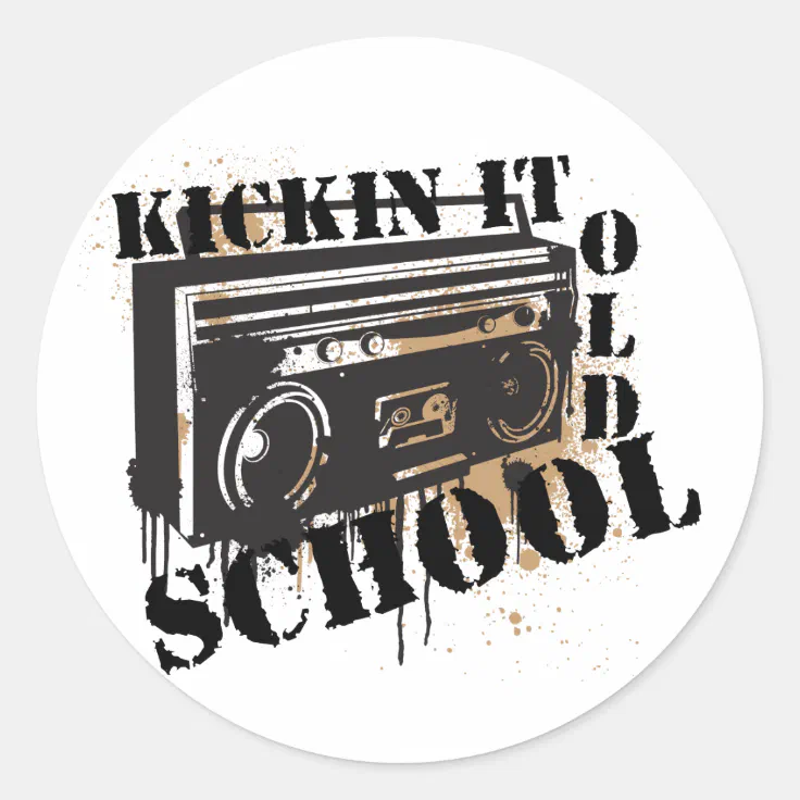 Kickin It Old School Classic Round Sticker | Zazzle