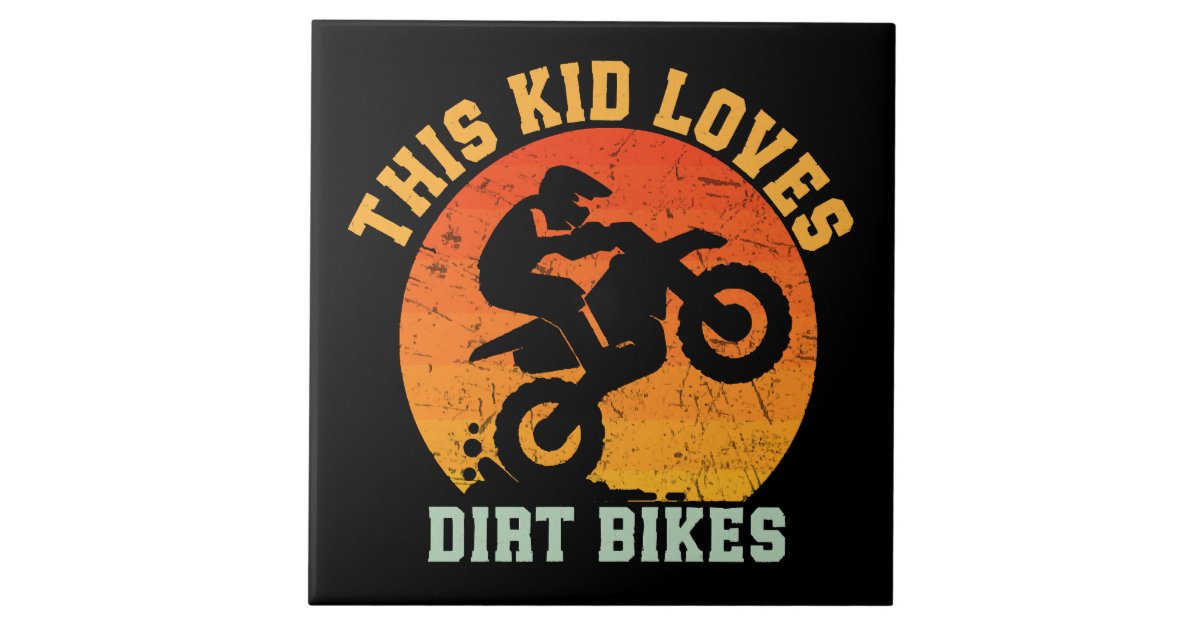 Kids Funny Dirt Bike Tile | Zazzle