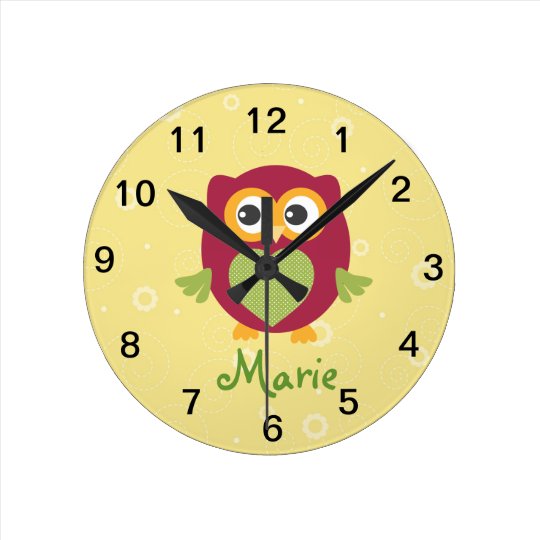 Teenage Girls Wall Clocks | Zazzle.co.uk