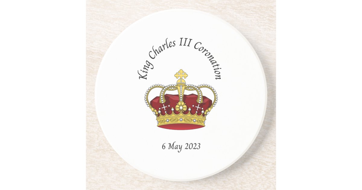 King Charles III Coronation commemorative coaster | Zazzle