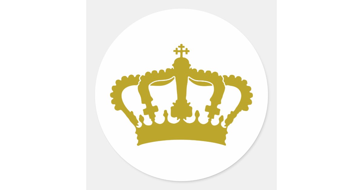 King Crown Classic Round Sticker | Zazzle