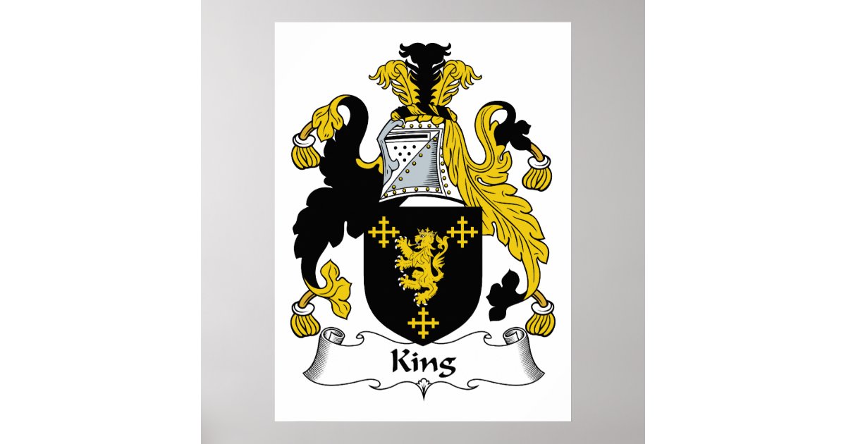 King Family Crest Poster | Zazzle