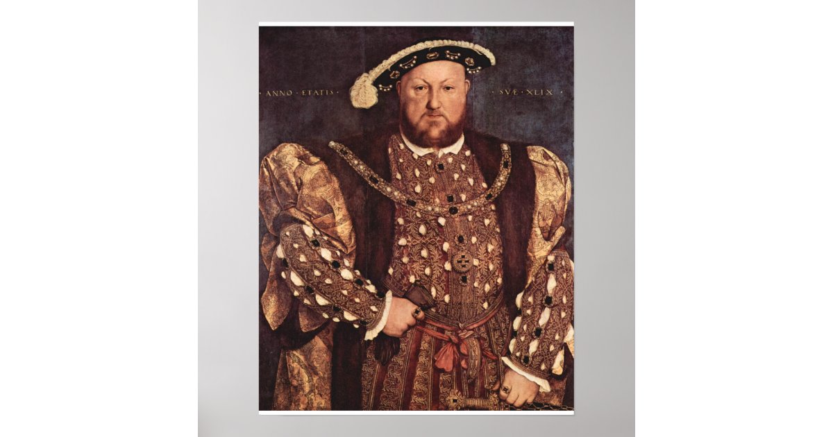 King Henry VIII Canvas Print Poster | Zazzle