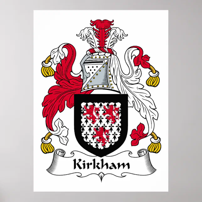 Kirkham Family Crest Poster | Zazzle