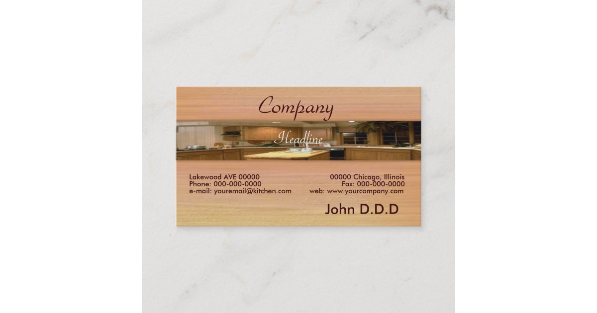 Kitchen Business Card | Zazzle
