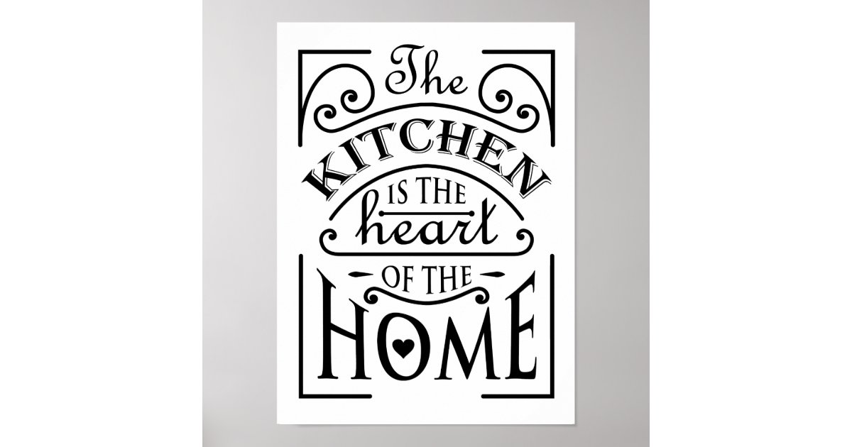 Kitchen quote design poster | Zazzle