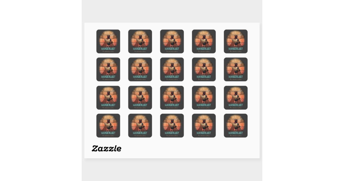 Kitty Buccaneer's Sunset Quest Square Sticker | Zazzle