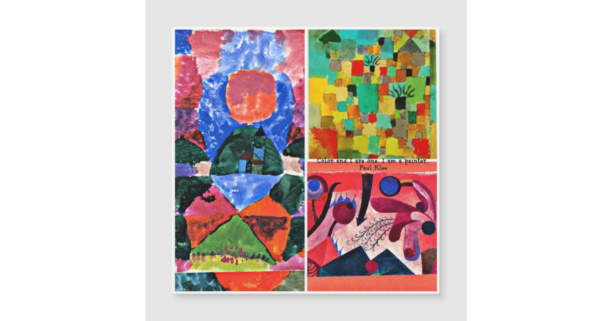 Klee - Colourful collage with quotation | Zazzle
