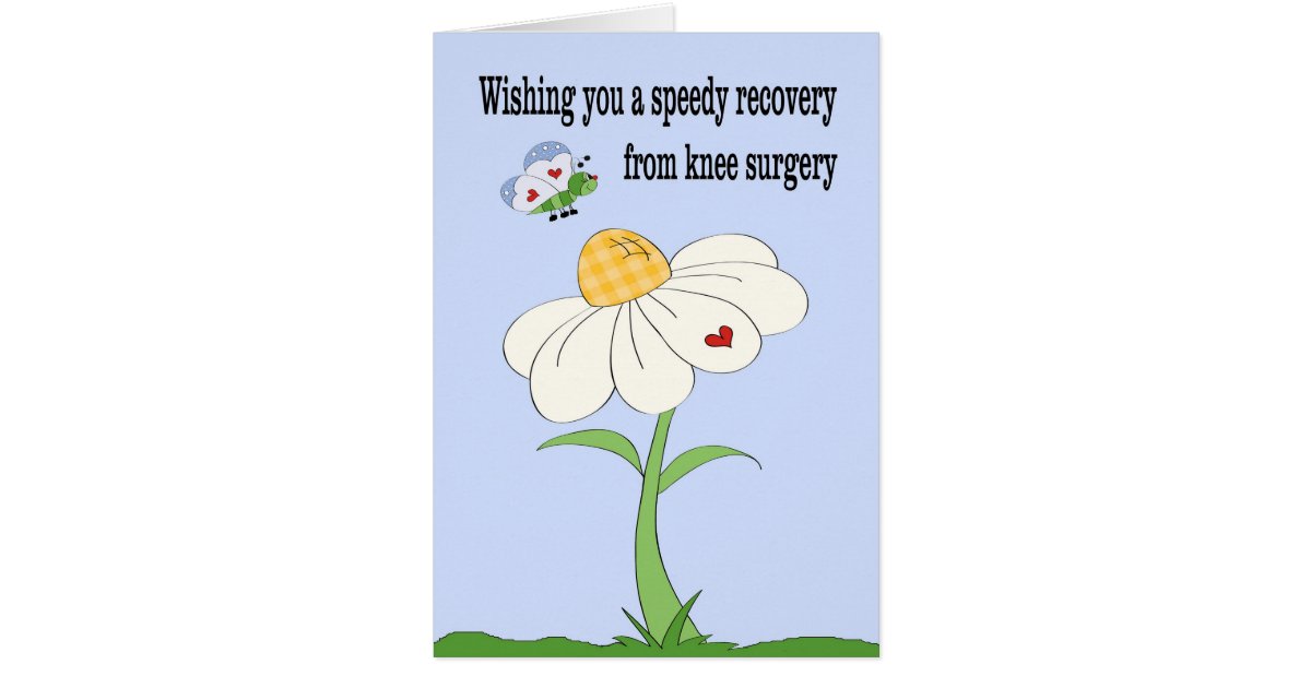 Knee Surgery Get Well Card | Zazzle.co.uk