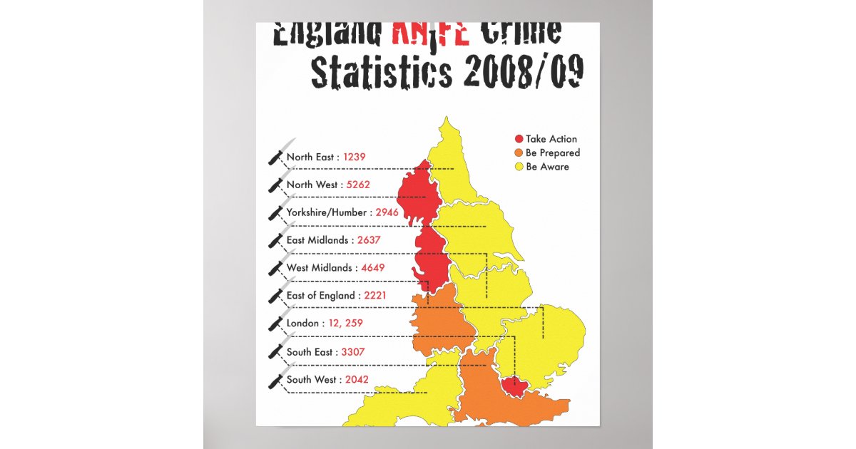 Knife Crime Poster Zazzle
