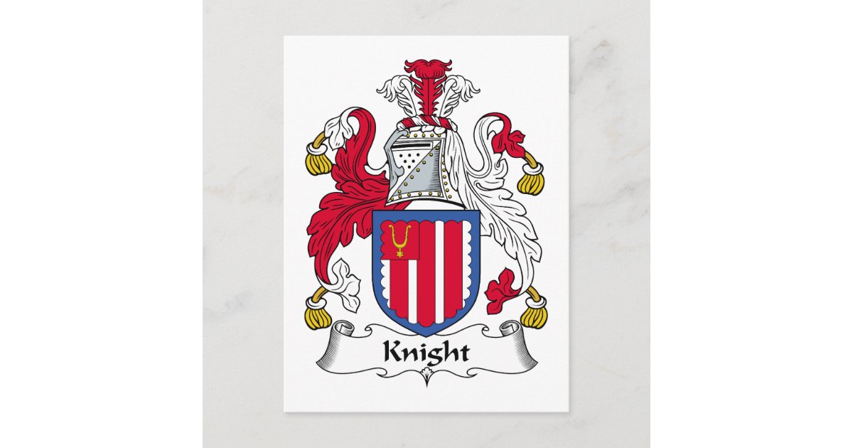 Knight Family Crest Postcard | Zazzle