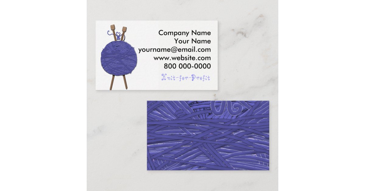 Knitting Business Business Card | Zazzle.co.uk