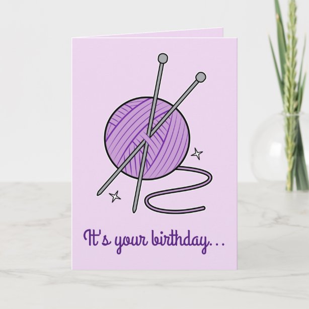Knitting Birthday Cards | Zazzle UK