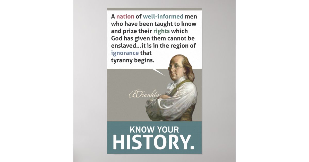 Know Your History! Poster | Zazzle
