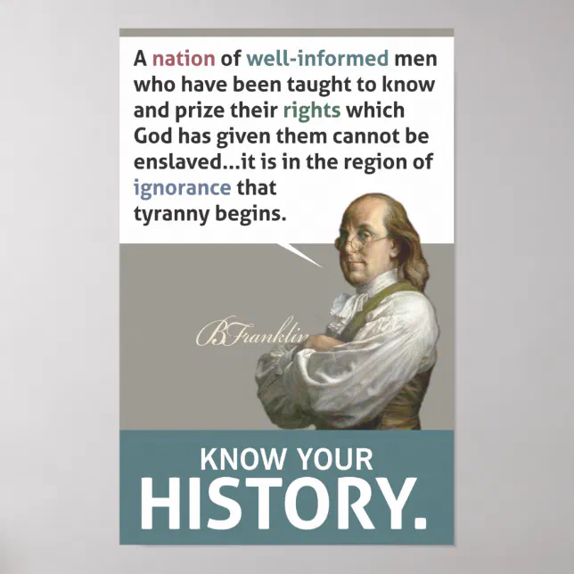 Know Your History! Poster | Zazzle
