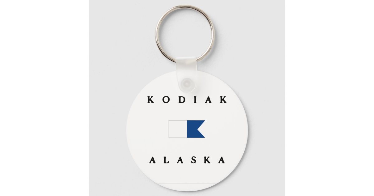 Kodiak Alaska Alpha Dive Flag Key Ring | Zazzle