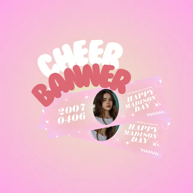Kpop Idol Birthday Fancafe Style Cheer Banner Poster | Zazzle