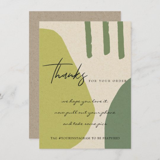 KRAFT LIME GREEN ABSTRACT CORPORATE BUSINESS LOGO THANK YOU CARD ...