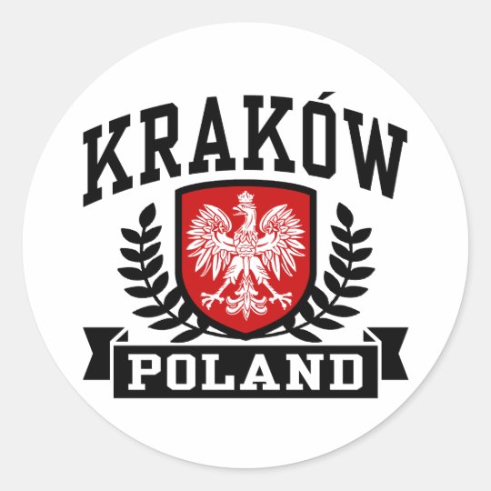 Krakow Poland Classic Round Sticker | Zazzle.co.uk