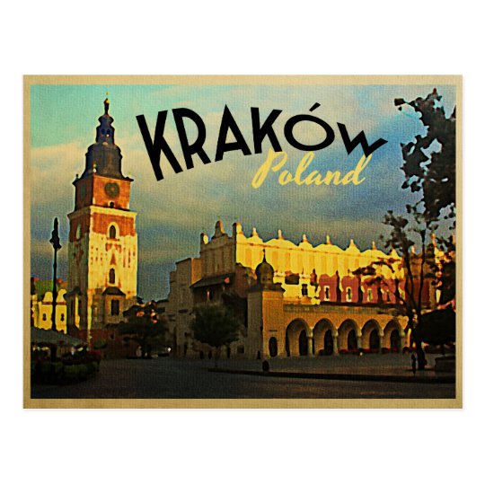 Krakow Poland Postcard | Zazzle.co.uk