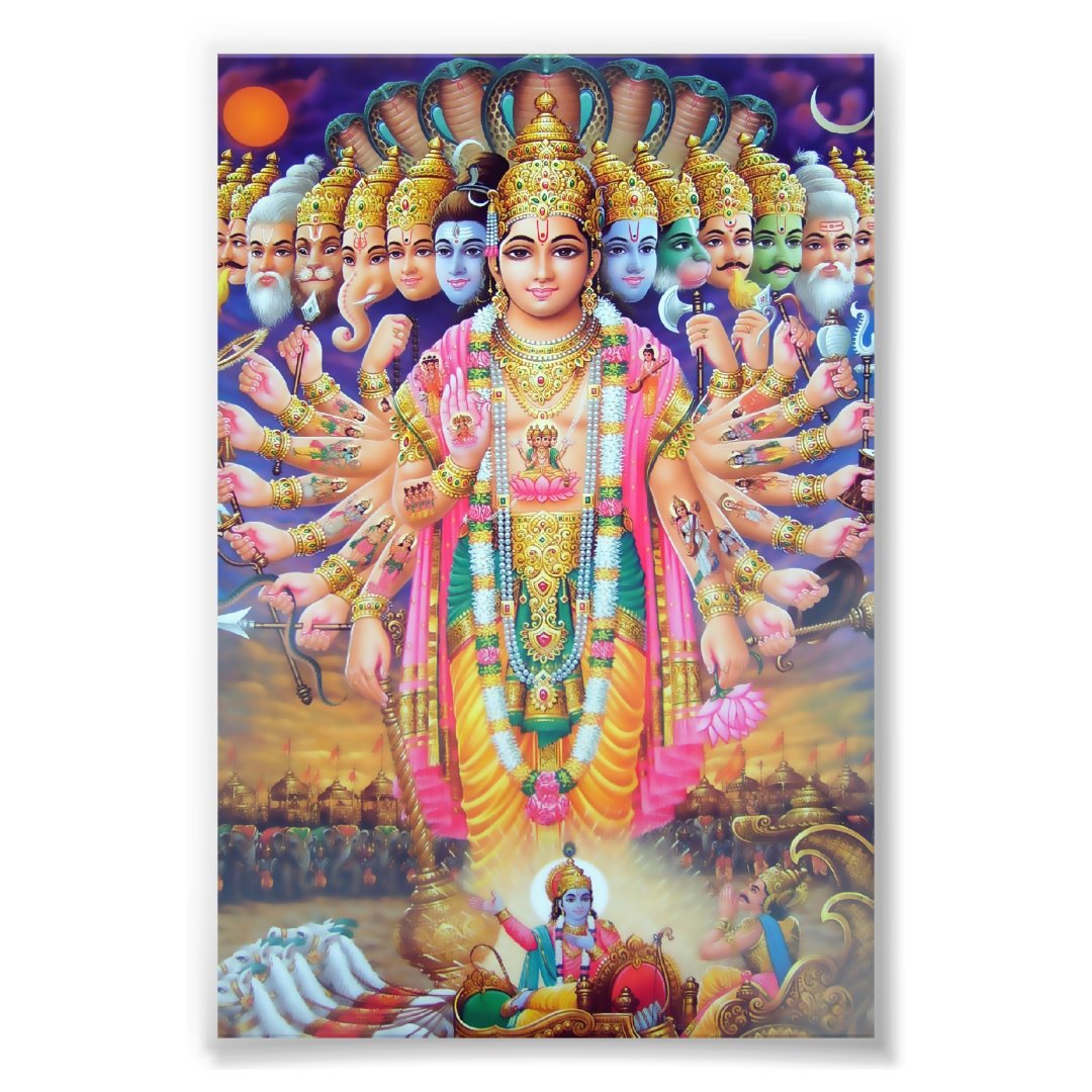 Krishna Vishvarupa Print (4" x 6") | Zazzle