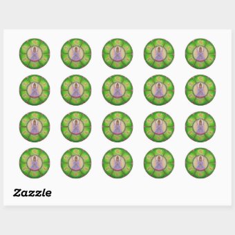 Kuan Yin "Om Mani Padme Hum" Sticker | Zazzle