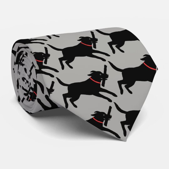 Labrador Retrievers Dog Pattern Black Lab Running Tie | Zazzle.co.uk