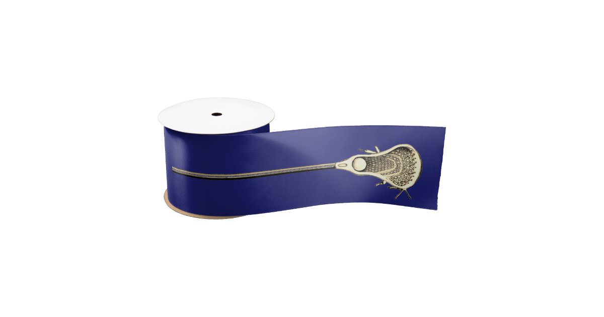 Lacrosse Blue Satin Ribbon | Zazzle
