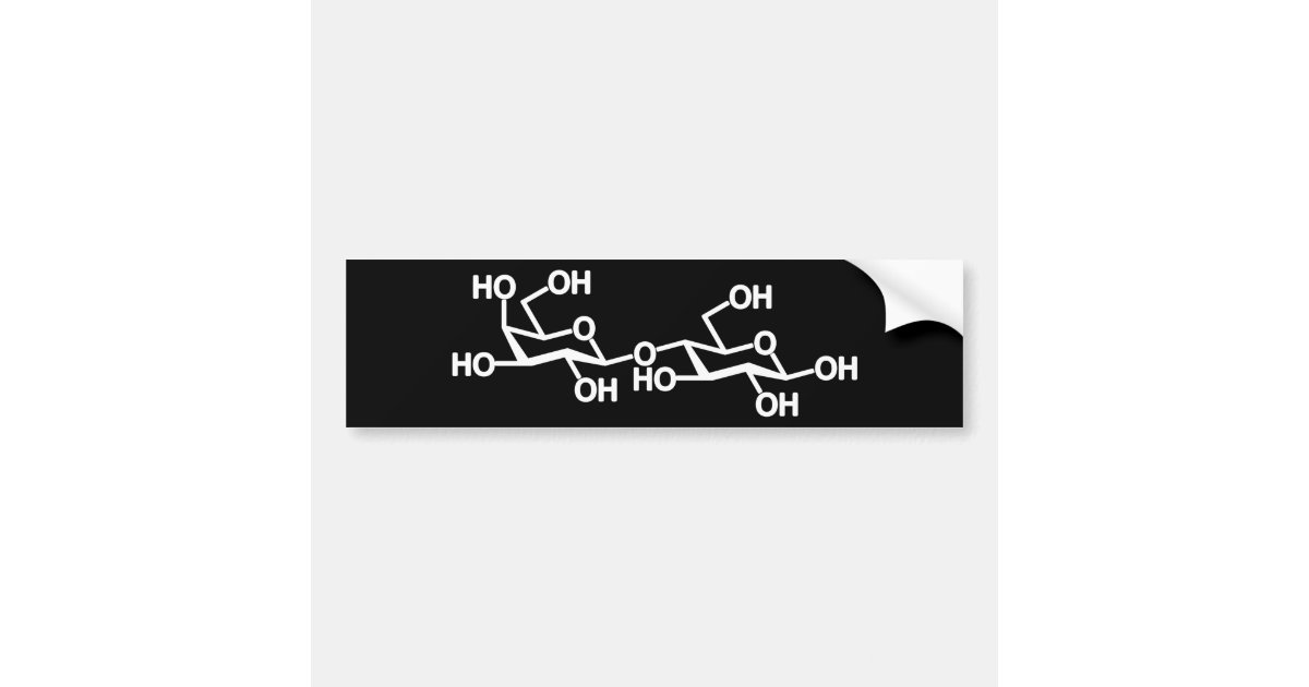 Lactose Milk Structure Bumper Sticker | Zazzle