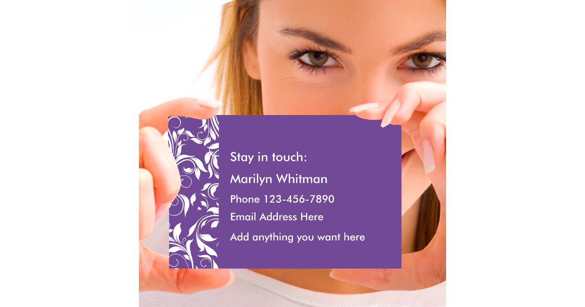Ladies Personal Contact Cards | Zazzle