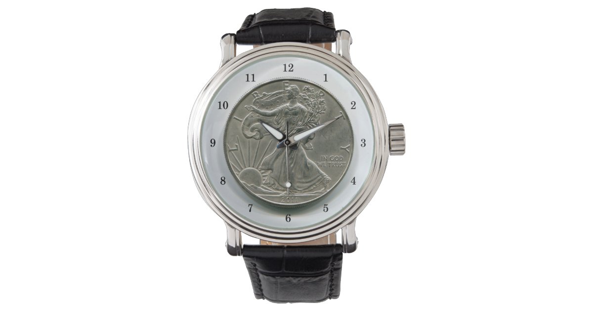 Lady Liberty Silver Dollar Wrist Watch | Zazzle
