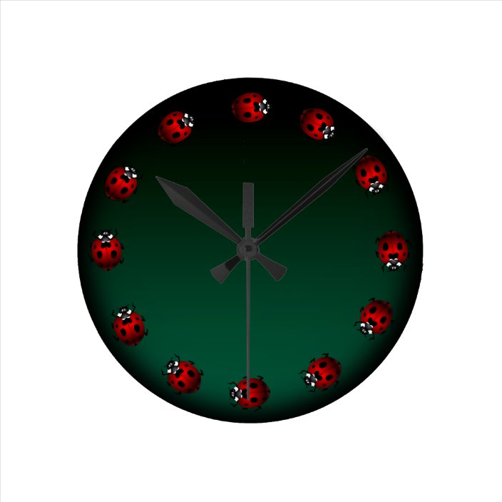 Ladybug Clock Cute Ladybug Ladybird Bug Wall Clock | Zazzle.co.uk