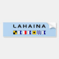 Lahaina Maui Nautical Maritime Signal Flags Bumper Sticker | Zazzle
