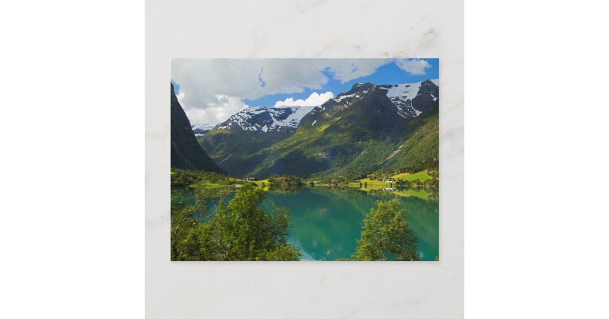 Lake Floen scenic, Norway Postcard | Zazzle