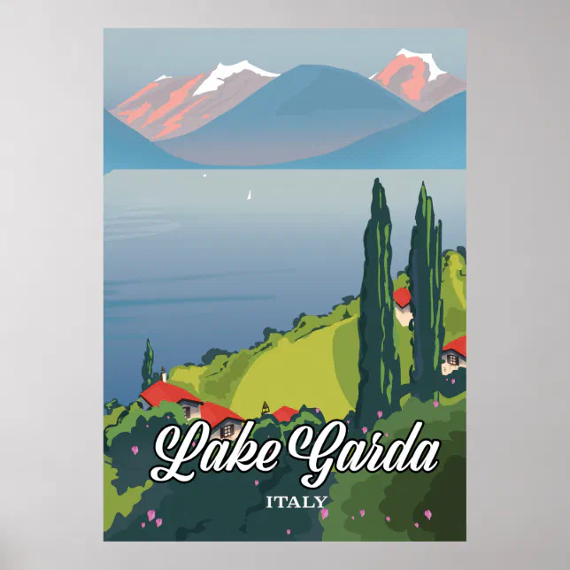 Lake Garda Italy Travel poster | Zazzle