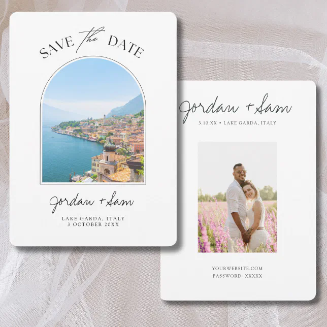 Lake Garda Italy Wedding Save the Date Invitation | Zazzle