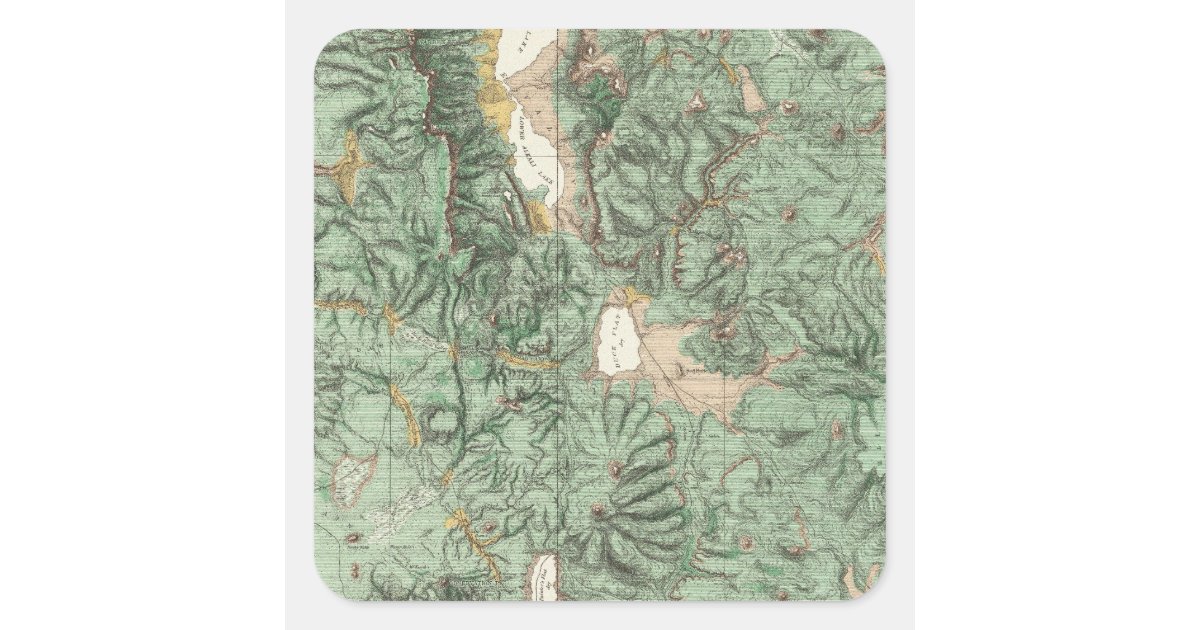 Land Classification Map of Nevada Square Sticker | Zazzle