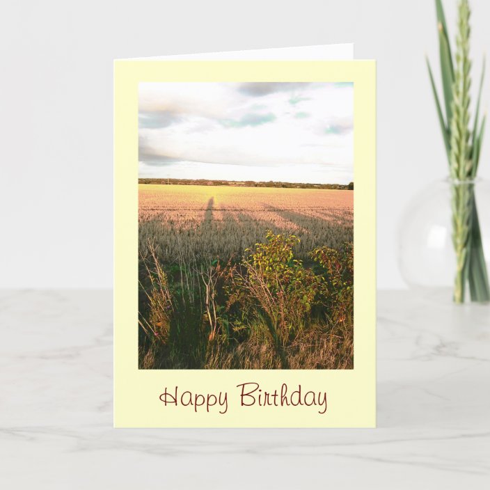 Landscape countryside scenic photo birthday card | Zazzle.co.uk