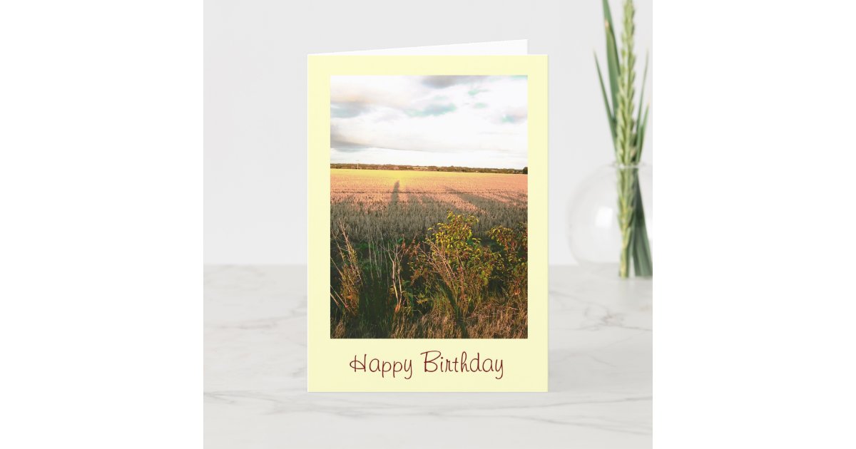 Landscape countryside scenic photo birthday card | Zazzle