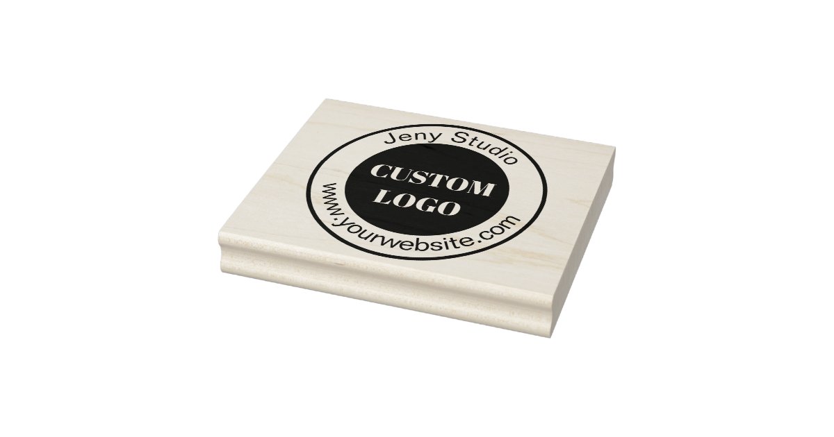 Large Custom Logo Rubber Stamp, For Carrier Bags Rubber Stamp | Zazzle