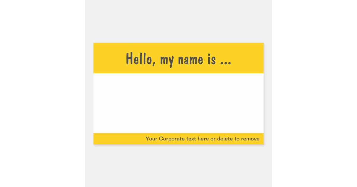 Large Name Tag / Badge Sticker for Corporate Event | Zazzle