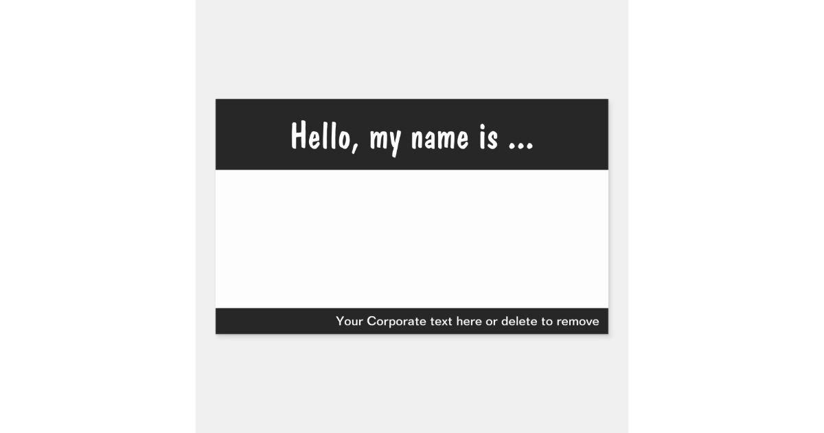 Large Name Tag / Badge Sticker for Corporate Event | Zazzle