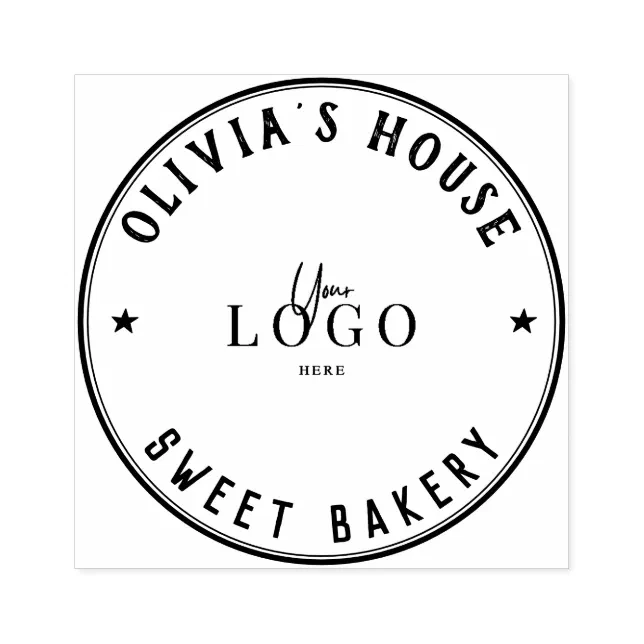 Large Personalised Homemade Logo Custom Rubber Stamp | Zazzle