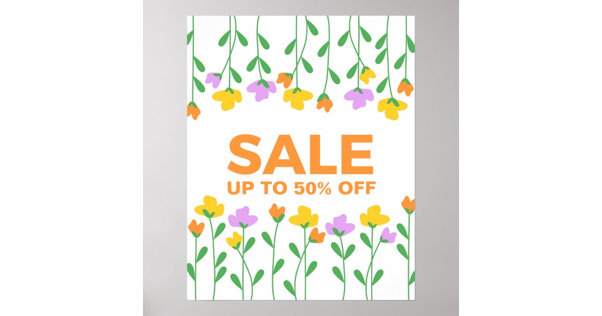 Large Retail Sale Sign, Editable Boutique Sale Poster | Zazzle