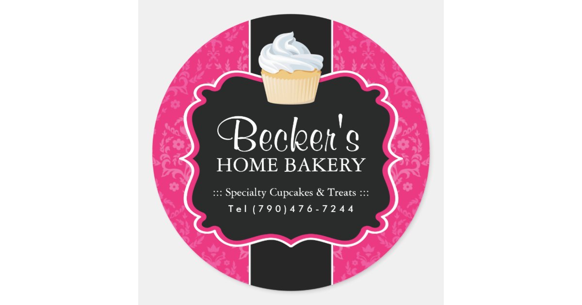 Large Round Bakery Packaging Stickers | Zazzle