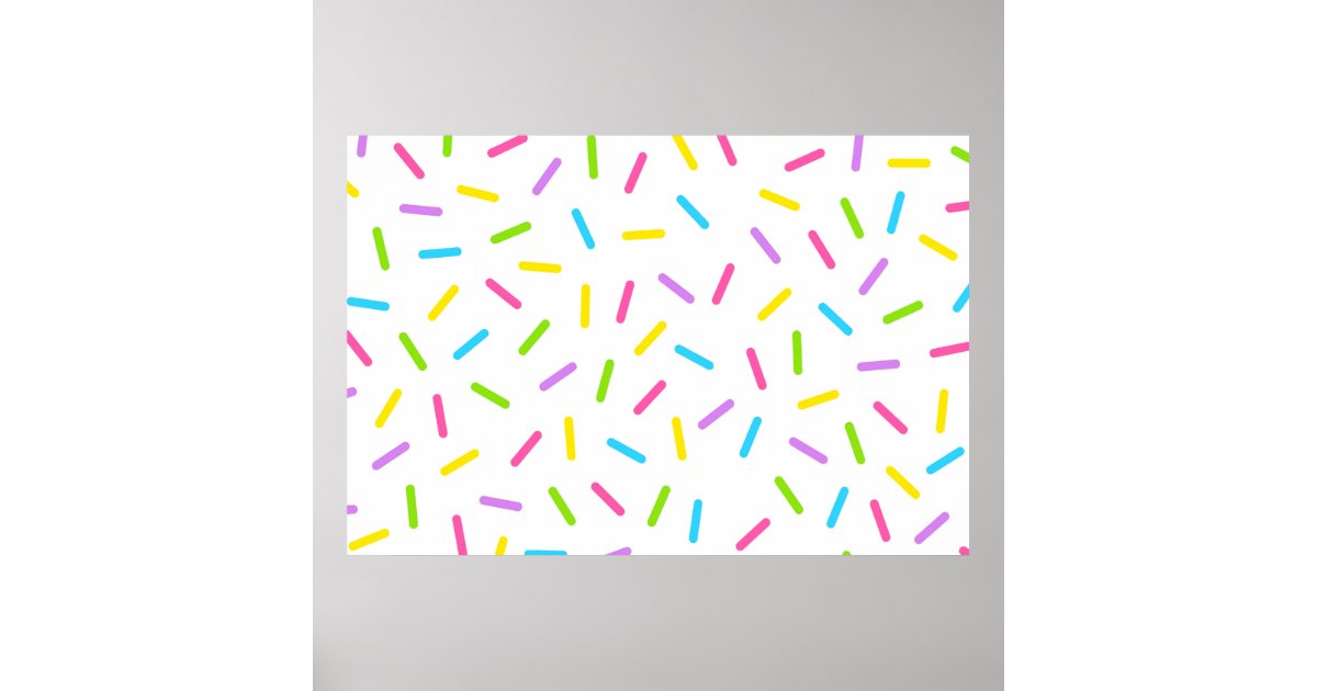 Large Sprinkles Party Backdrop Poster | Zazzle