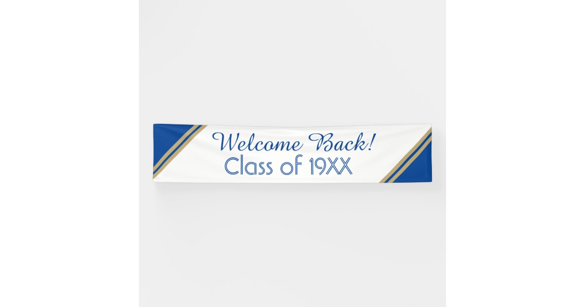 Large Welcome back class reunion Banner | Zazzle
